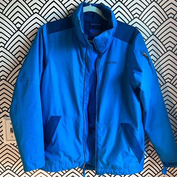 Marmot | Jackets & Coats | Vintage Marmot Jacket Xl Blue Cozy And Warm ...